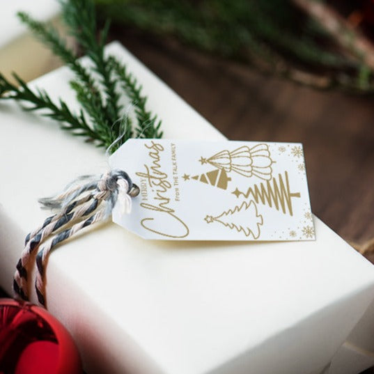 Golden Tree Christmas Gift Tag – Snuggly Jacks