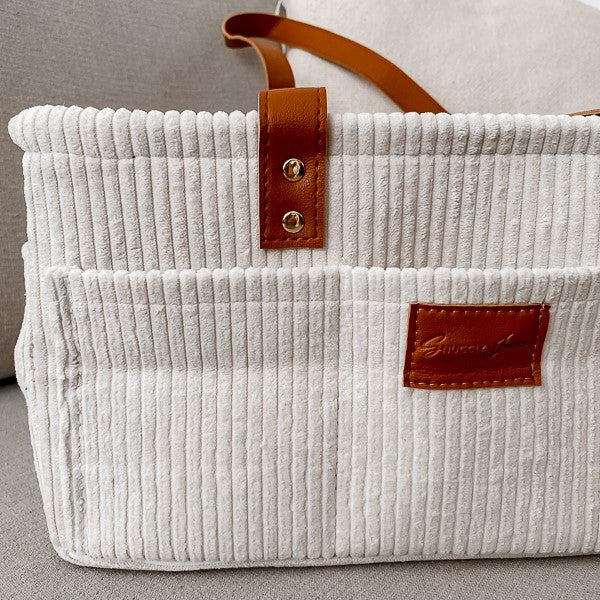 Cream Corduroy Nappy Caddy – Snuggly Jacks