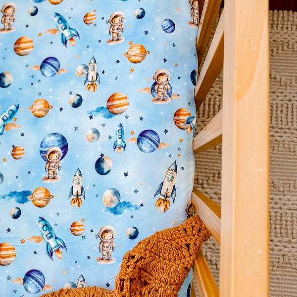 Space Rockets Fitted Cot Sheet – Snuggly Jacks Australia Space Rockets Fitted Cot Sheet – Snuggly Jacks Australia
