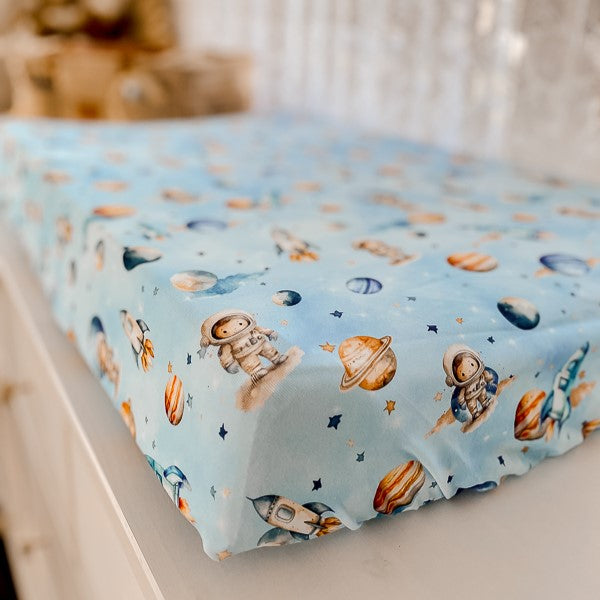 Space Rockets Bassinet Sheet / Change Mat Cover – Snuggly Jacks