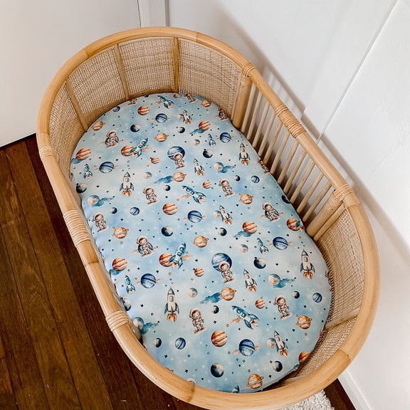 Space Rockets Bassinet Sheet / Change Mat Cover – Snuggly Jacks