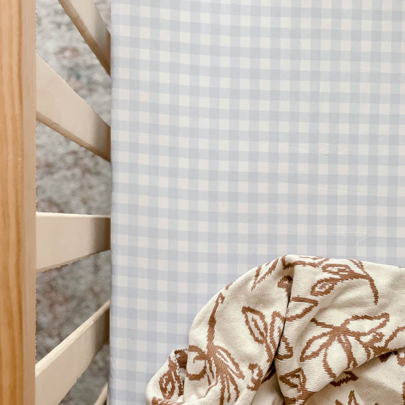 Cornflower Gingham Fitted Cot Sheet – Snuggly Jacks Australia Cornflower Gingham Fitted Cot Sheet – Snuggly Jacks Australia